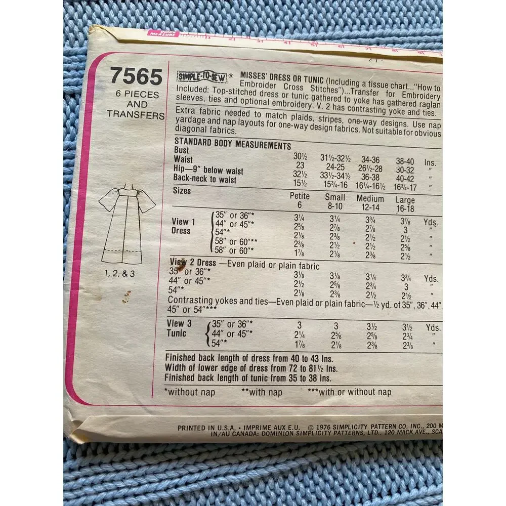 Simplicity | Office | Simplicity Sewing Pattern 7565 Vunic Dress ...